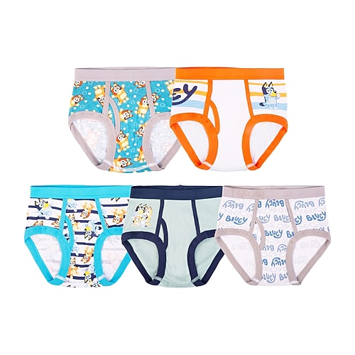 Click here for Little & Big Kid Boys Bluey 5 Pack Briefs Bup4895... prices