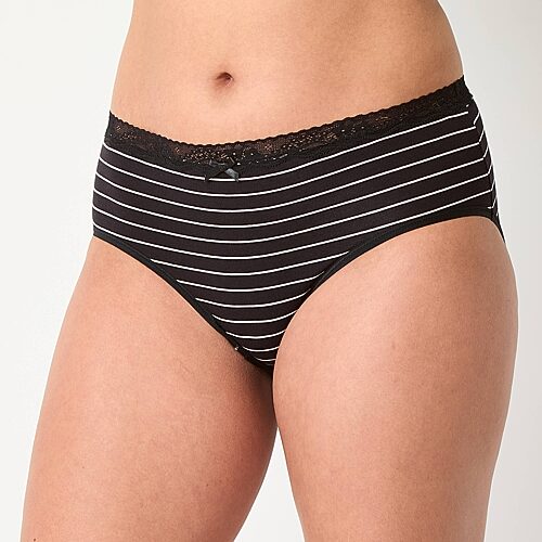 Click here for Ambrielle Cotton Brief Panty  1x  Black prices