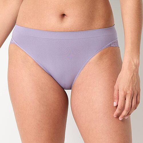 Click here for Ambrielle Seamless Lace High Cut Panty  Small  Pur... prices