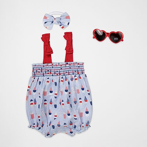 Click here for Baby Essentials Americana Baby Girls Sleeveless Ro... prices