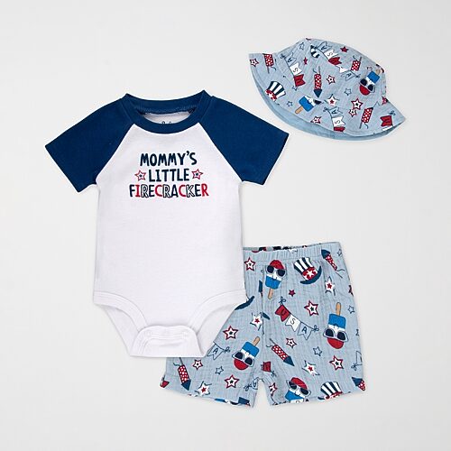 Click here for Baby Essentials Little Firecracker Baby Boys 3-pc.... prices