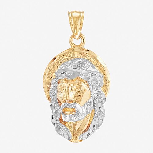 Click here for Jesus Unisex Adult 14K Two Tone Gold Pendant  One... prices