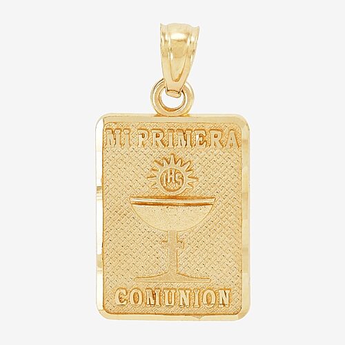 Click here for Unisex Adult 14K Gold Dog Tag Pendant  One Size  Y... prices