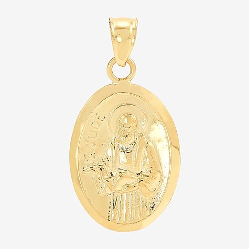 Click here for St. Jude Unisex Adult 14K Gold Oval Pendant  One S... prices