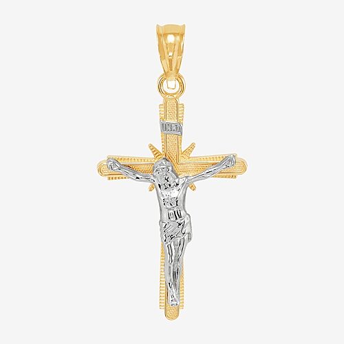 Click here for Crucifix Unisex Adult 14K Gold Cross Pendant  One... prices