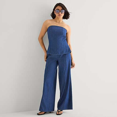Click here for a.n.a Womens Tall Mid Rise Wide Leg Jean  Medium T... prices