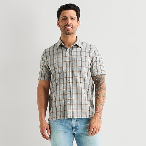 Click here for mutual weave Mens Short Sleeve Classic Fit Button-... prices