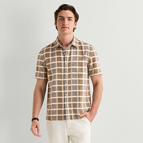 Click here for mutual weave Mens Short Sleeve Classic Fit Button-... prices