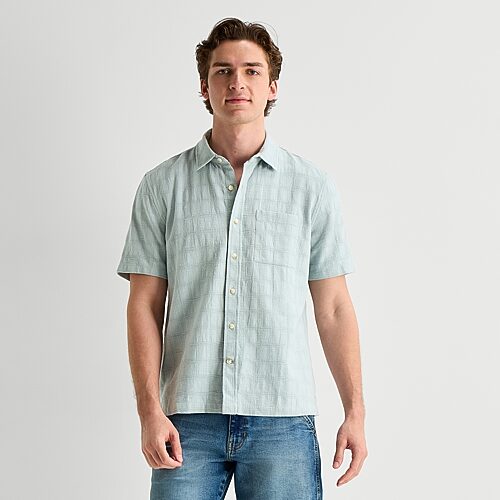 Click here for mutual weave Mens Short Sleeve Classic Fit Button-... prices