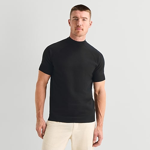 Click here for J. Ferrar Mens Mock Neck Short Sleeve Pullover Swe... prices