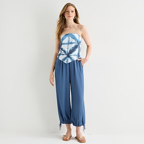 Click here for a.n.a Womens Crinkle Harem Pant  X-large  Blue prices
