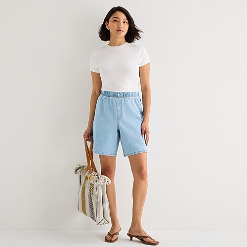 Click here for a.n.a Womens Denim Boxer Short  X-small  Blue prices