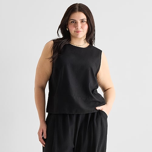 Click here for a.n.a Womens Plus Round Neck Sleeveless Blouse  1x... prices