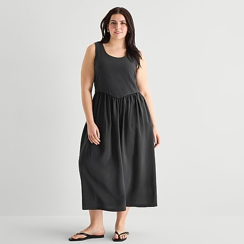 Click here for a.n.a Womens Plus U Neck Sleeveless Maxi Dress  3x... prices