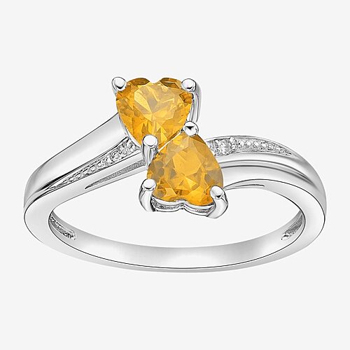 Click here for Womens Diamond Accent Genuine Yellow Citrine Sterl... prices