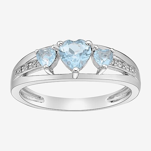 Click here for Womens Diamond Accent Lab Created Blue Aquamarine... prices