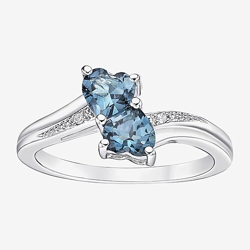 Click here for Womens Diamond Accent Genuine Blue Topaz Sterling... prices