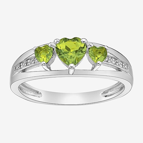 Click here for Womens Diamond Accent Genuine Green Peridot Sterli... prices