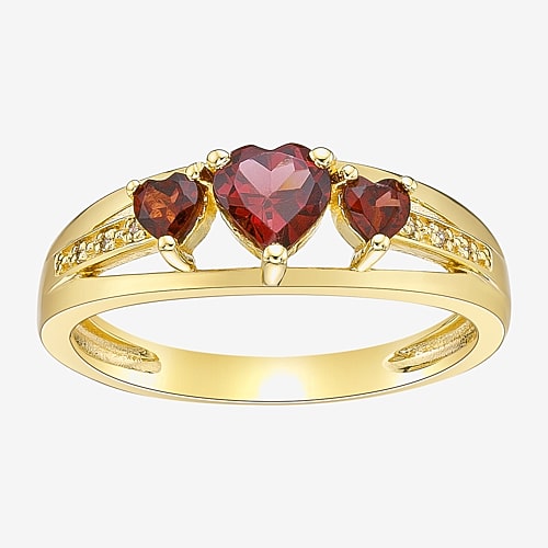 Click here for Womens Diamond Accent Genuine Red Garnet 18K Gold... prices