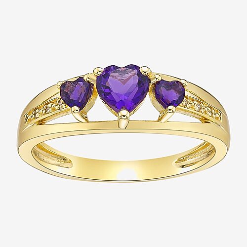 Click here for Womens Diamond Accent Genuine Purple Amethyst 18K... prices