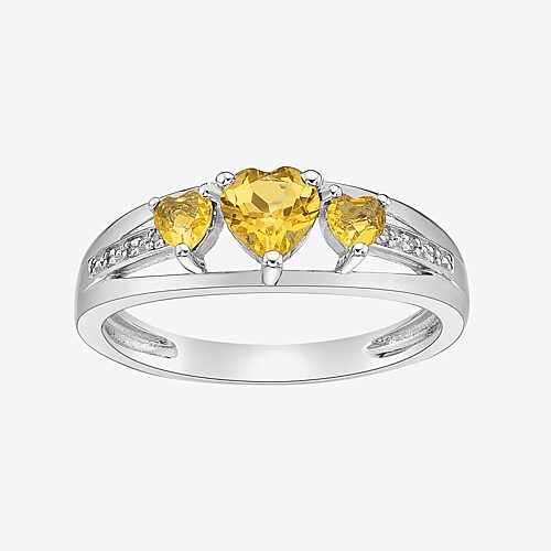 Click here for Womens Diamond Accent Genuine Yellow Citrine Sterl... prices