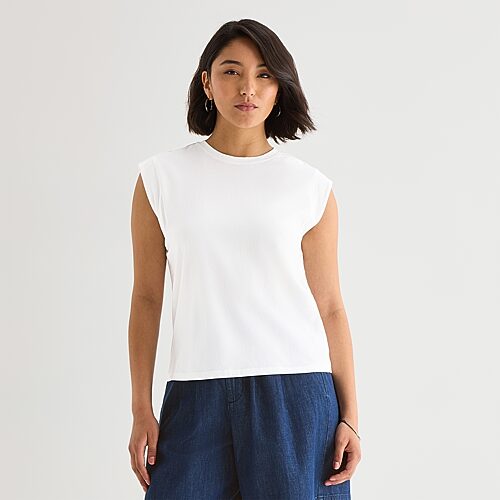 Click here for A.N.A Womens Tall Round Neck Sleeveless T-Shirt  L... prices
