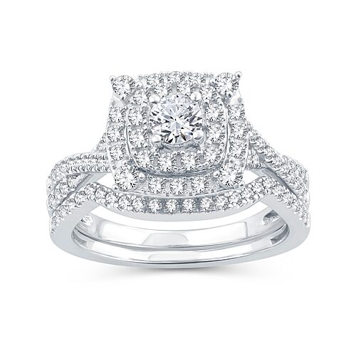 Click here for Womens 1 CT. T.W. Natural Diamond 10K Gold Cushion... prices