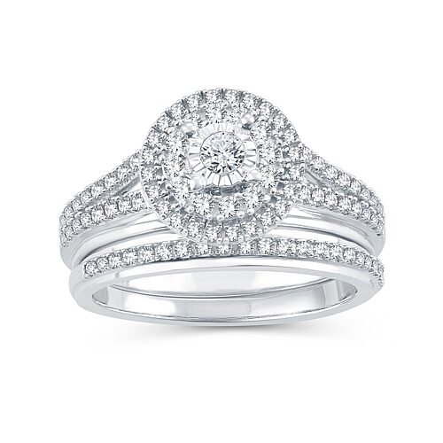 Click here for Womens 1/2 CT. T.W. Natural Diamond 10K Gold Round... prices