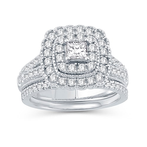 Click here for Womens 1 CT. T.W. Natural Diamond 10K Gold Cushion... prices