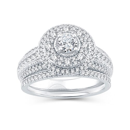 Click here for Womens 1 CT. T.W. Natural Diamond 10K Gold Round B... prices