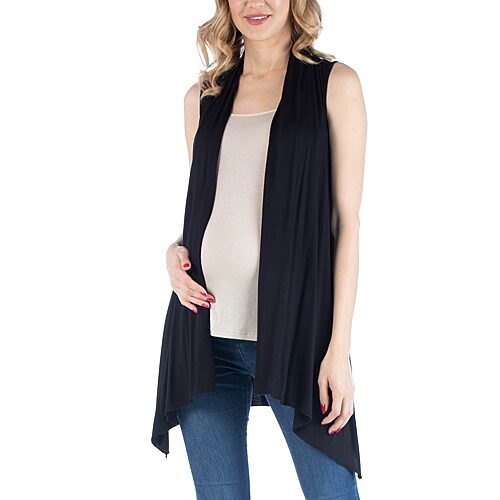 Click here for 24/7 Comfort Apparel Draped Open Front Sleeveless... prices