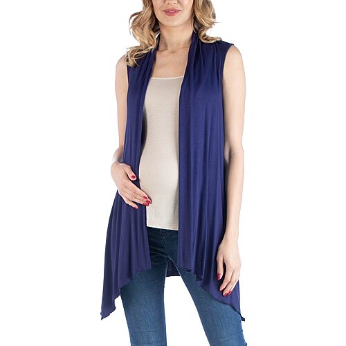 Click here for 24/7 Comfort Apparel Draped Open Front Sleeveless... prices