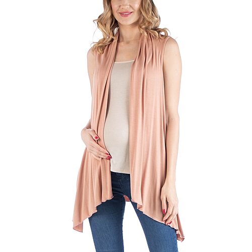 Click here for 24/7 Comfort Apparel Draped Open Front Sleeveless... prices