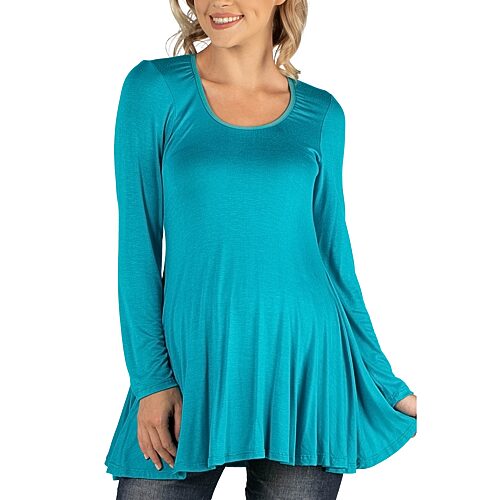 Click here for 24/7 Comfort Apparel Long Sleeve Solid Swing Flare... prices