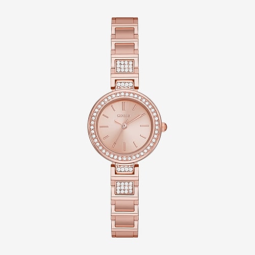 Click here for Geneva Womens Crystal Accent Rose Goldtone Bracele... prices