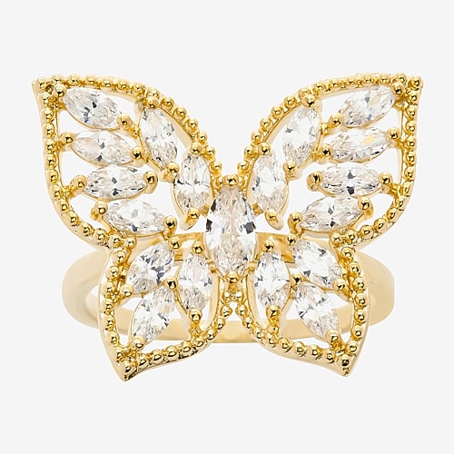 Click here for Sparkle Allure Womens Cubic Zirconia 14K Gold Over... prices