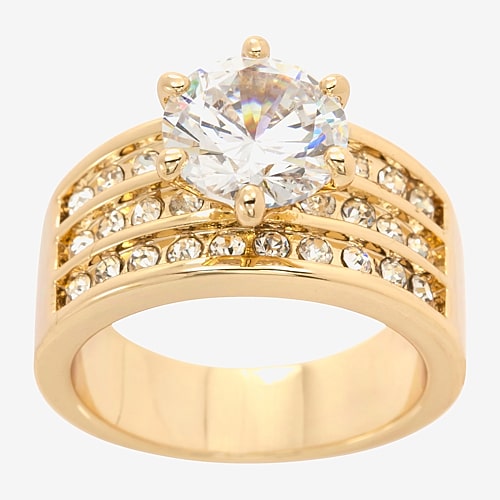 Click here for Sparkle Allure Three Row Womens Cubic Zirconia 14K... prices