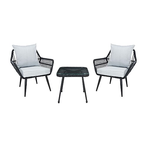 Click here for Londyn 3PC Lounge Set - Black/grey prices