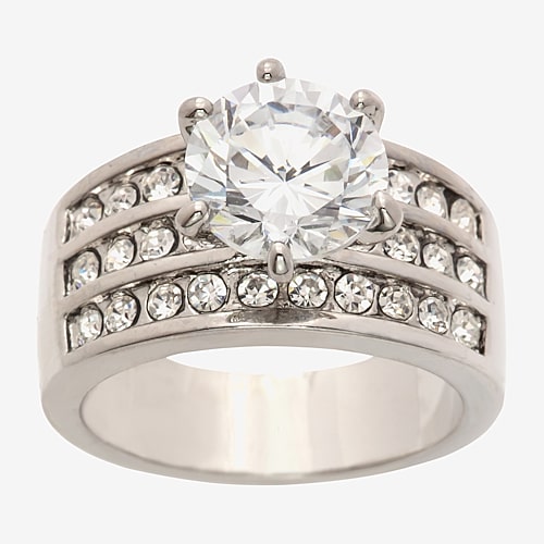 Click here for Sparkle Allure Three Row Womens Cubic Zirconia Pur... prices