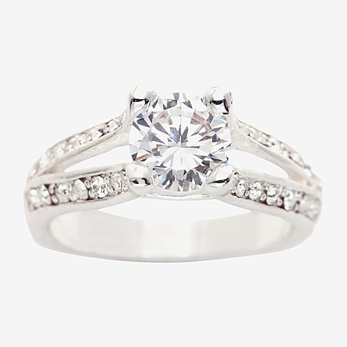 Click here for Sparkle Allure Split Shank Solitaire Womens Cubic... prices