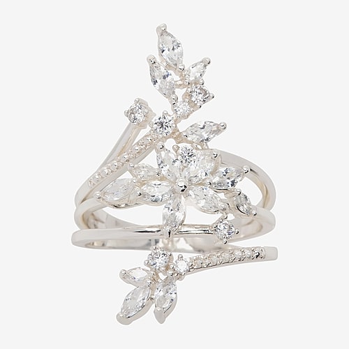 Click here for Sparkle Allure Wrap Womens Cubic Zirconia Pure Sil... prices