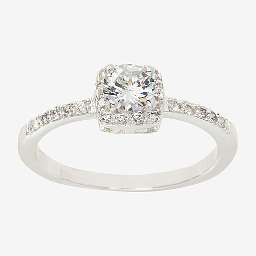 Click here for Sparkle Allure Halo Womens Cubic Zirconia Pure Sil... prices