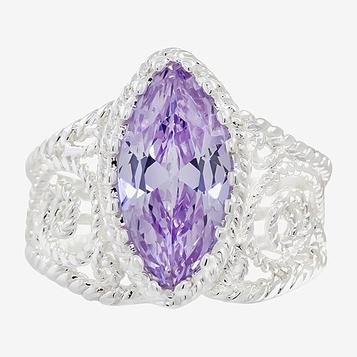 Click here for Sparkle Allure Open Filigree Womens Purple Cubic Z... prices