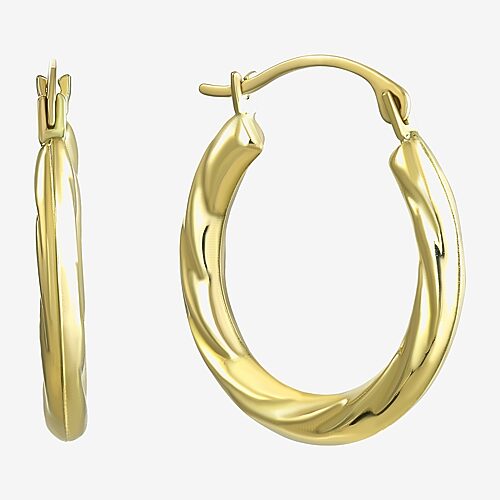 Click here for Womens 14K Gold 18mm Hoop Earrings  One Size prices