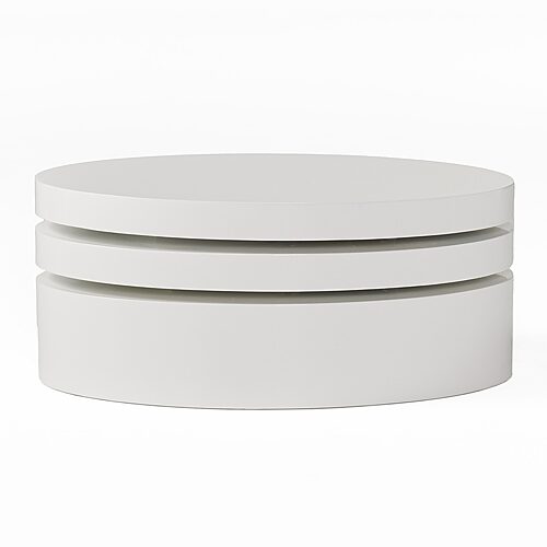 Click here for Oval Rotatable Coffee Table  One Size  White prices