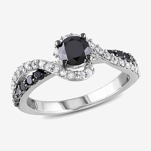 Click here for Womens 3/4 CT. T.W. Color-Enhanced Round Black Dia... prices