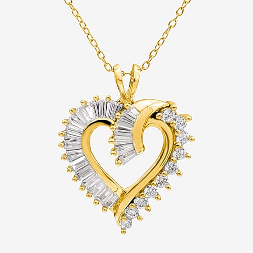 Click here for DiamonArt Womens White Cubic Zirconia 14K Gold Ove... prices