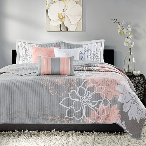 Click here for Madison Park Lola Reversible 6-Pc. Quilt Set  Full... prices