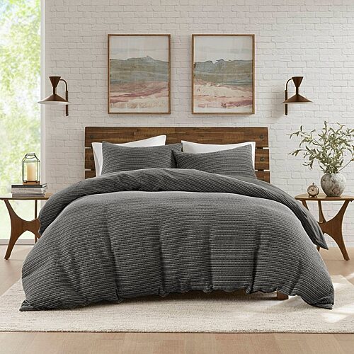 Click here for Woolrich Lyon Waffle Washed 3-pc. Easy Care Duvet... prices