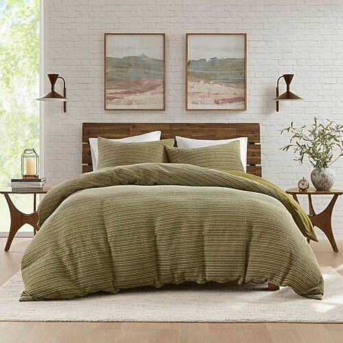 Click here for Woolrich Lyon Waffle Washed 3-pc. Easy Care Duvet... prices